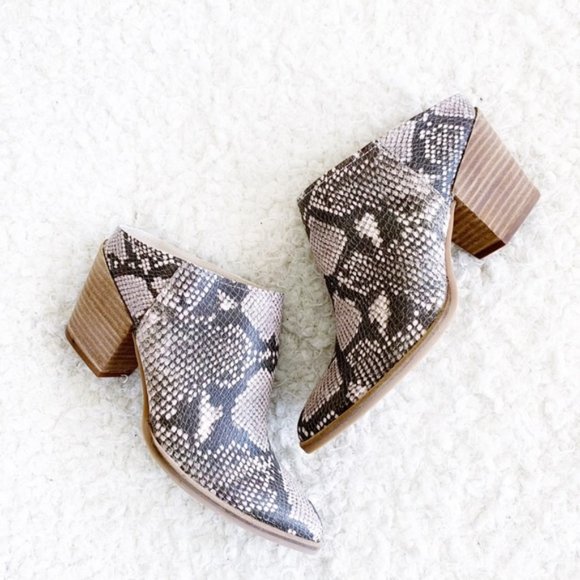 Dolce Vita | Shoes | Dolce Vita Snake Print Mule Bootie Nwt | Poshmark